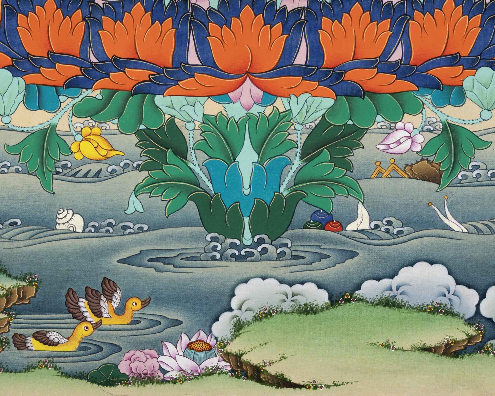 Lotus Born Master Guru Rinpoche Thangka Print Buddhist - Etsy