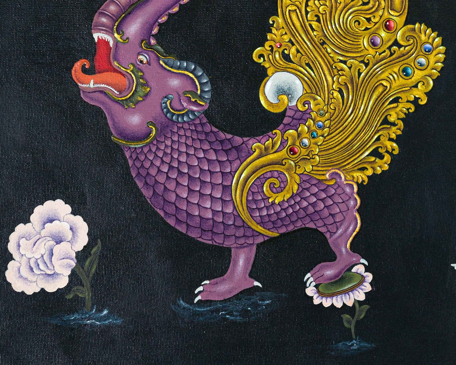 Traditional Hiti Manga or Makara Thangka Print Tibetan - Etsy