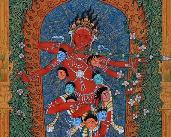 Prints Tibetan Thangka Print Kurukulla Dakini Home & Living etna.com.pe