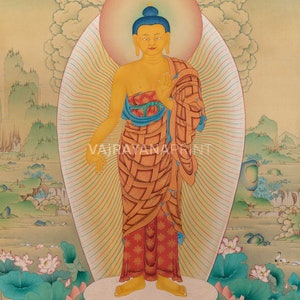 Trinity of Divine Grace: Standing Forms of Shakyamuni Buddha, Green ...
