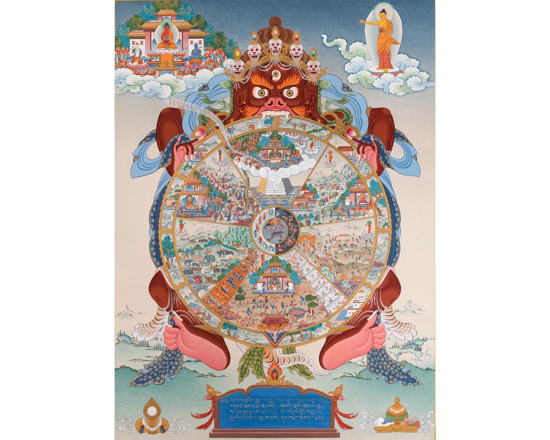 Buddhist Wheel Of Life Template