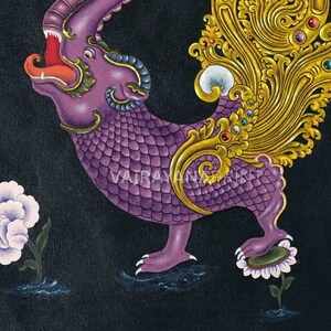 Traditional Hiti Manga or Makara Thangka Print Tibetan Thangka for ...