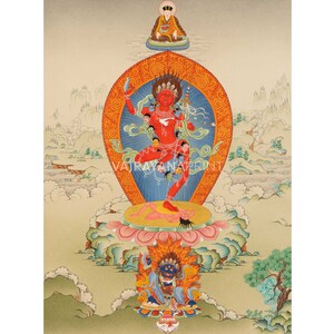 Dakini Vajravarahi Thangka Print the Goddess of Vajra Canvas Print for ...