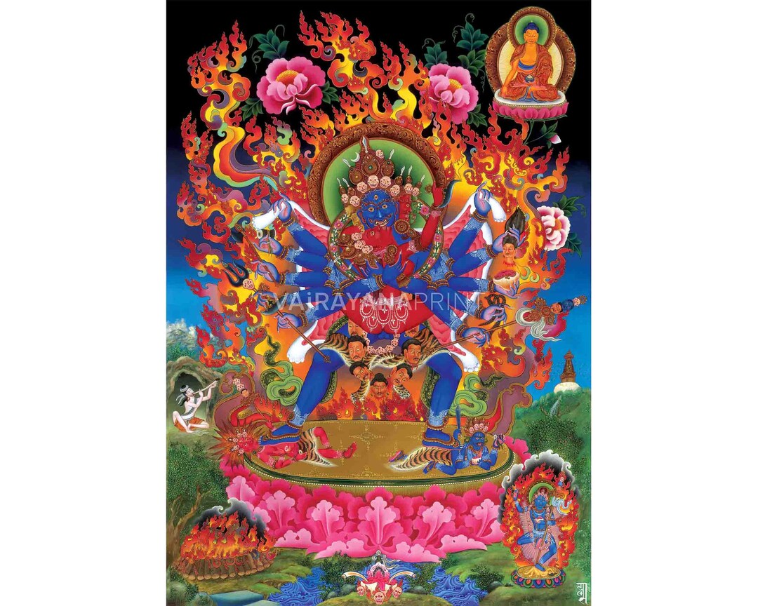 Chakrasamvara Thangka Digital Print Traditional Buddhist Khorlo Demchok ...
