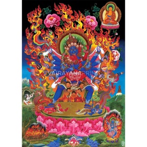 Chakrasamvara Thangka Digital Print Traditional Buddhist Khorlo Demchok ...