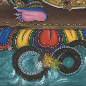 Tibetan Buddhism Vajrapani Thangka Print the Dharma Protector Deity ...