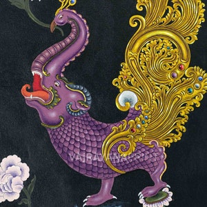 Traditional Hiti Manga or Makara Thangka Print Tibetan Thangka for ...