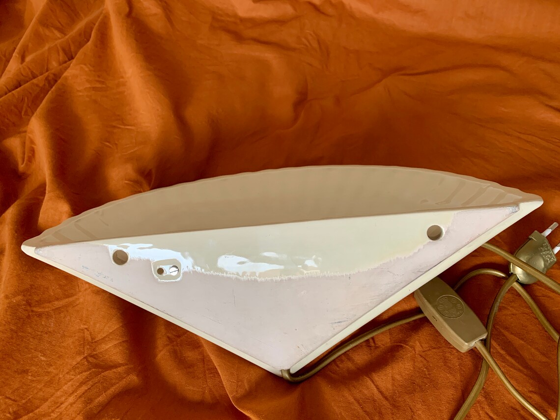 Ceramic shell shaped vintage wall lamp | Etsy