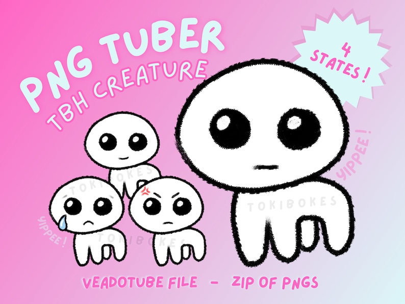 TBH Creature PNG Tuber - Veadotube Mini File - ZIP File - Etsy
