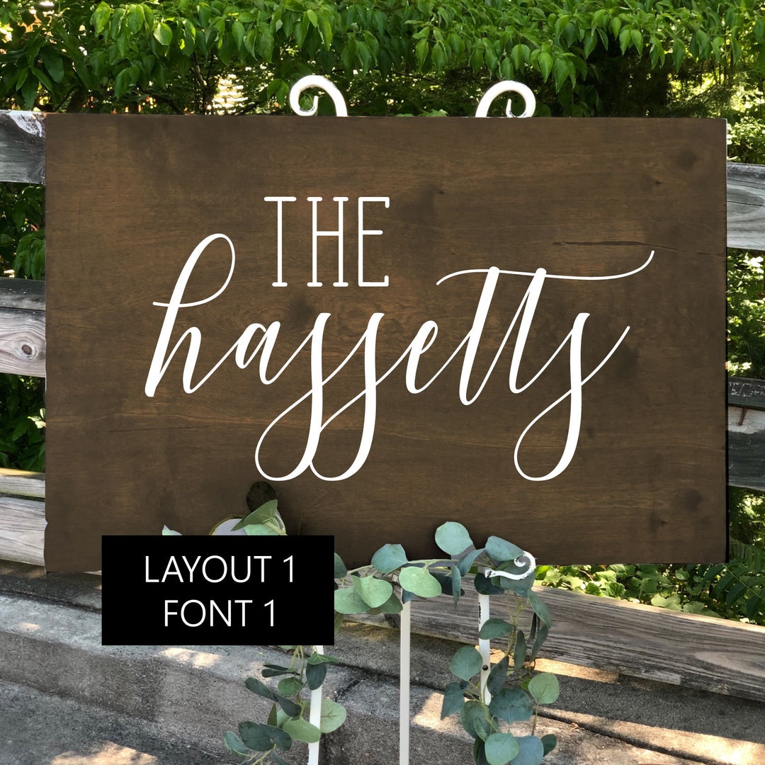 Welcome Wedding Sign-last Name - Etsy