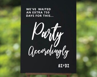 Acrylic Party Accordingly Sign - Etsy
