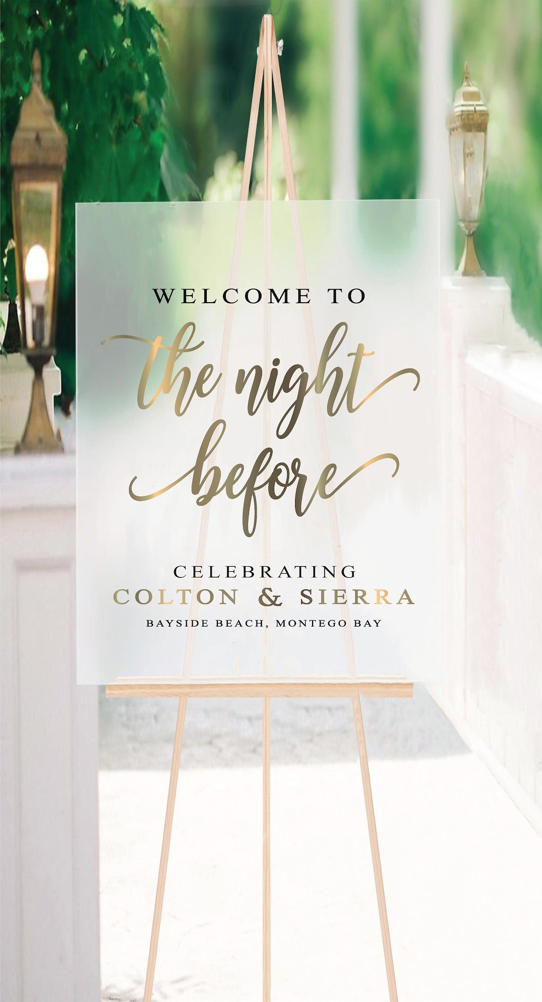 The Night Before Wedding Sign Rehearsal Dinner Sign Personalized/custom ...