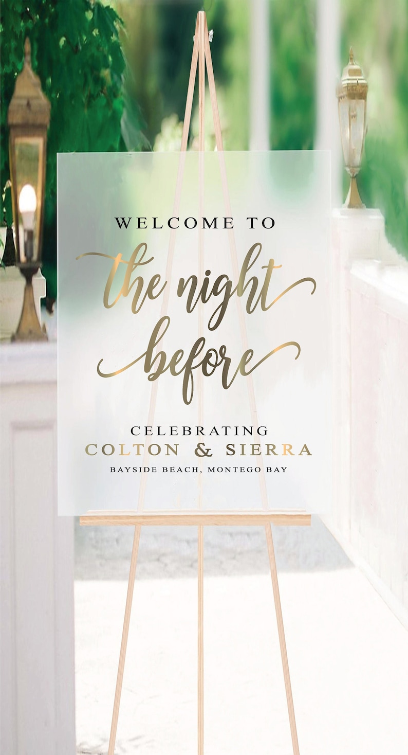 The Night Before Wedding Sign Rehearsal Dinner Sign - Etsy