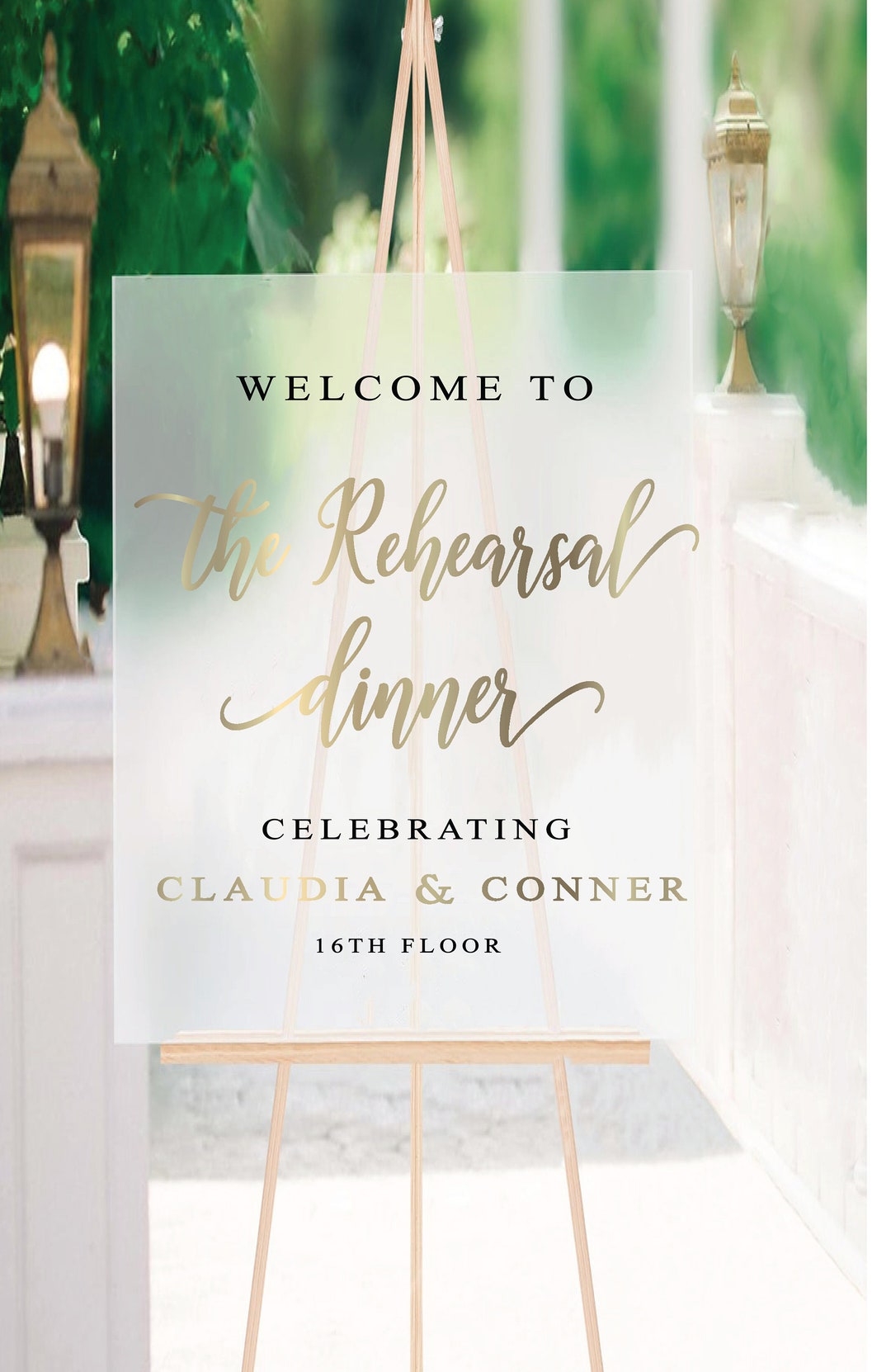 Rehearsal Dinner - Wedding Sign- the Night Before- Personalized/custom ...
