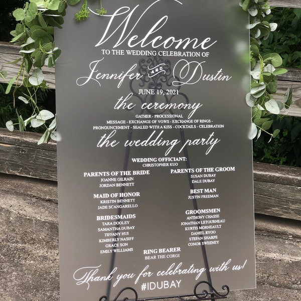 Wedding Program Sign - Etsy