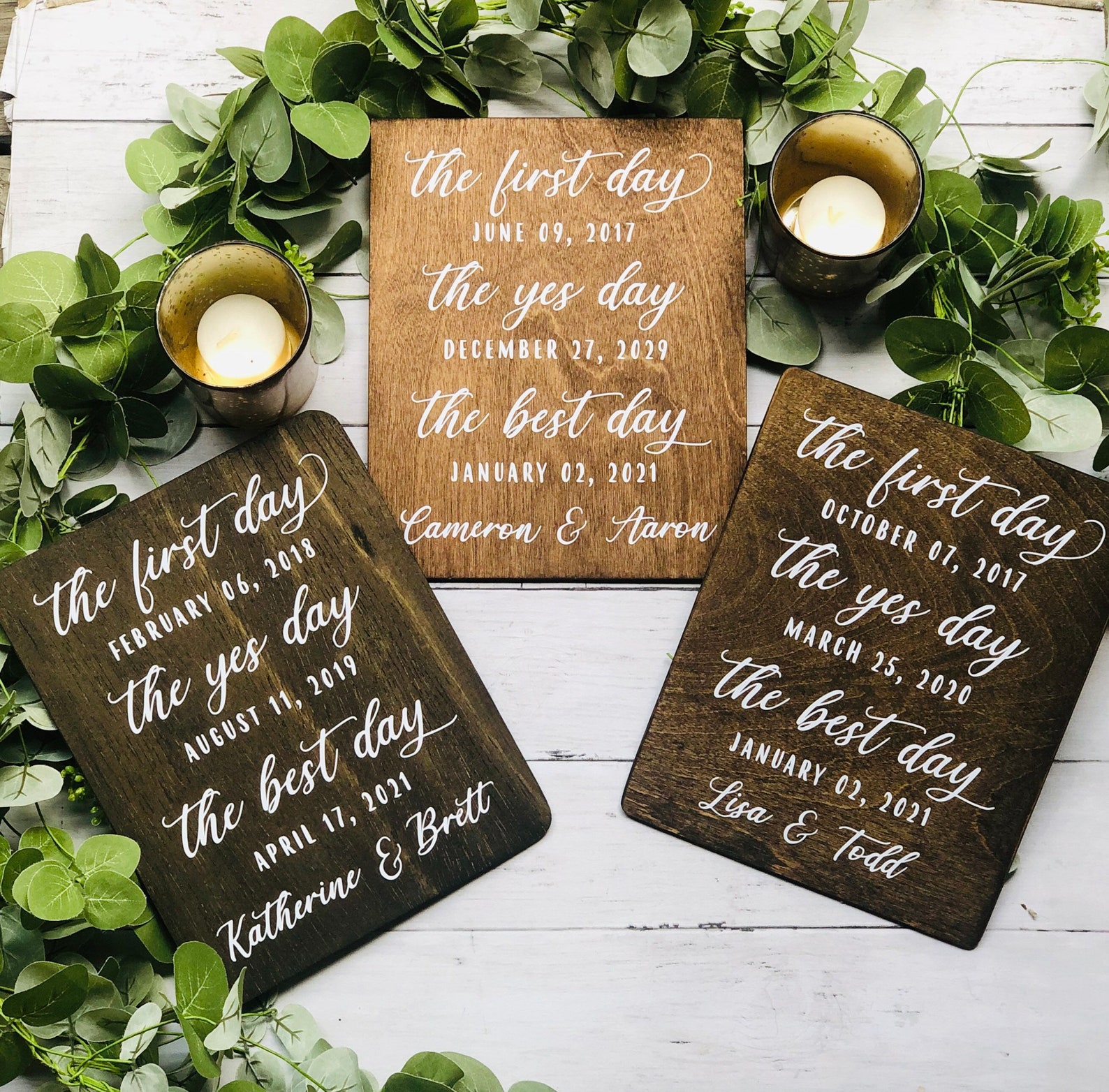 First Day Yes Day Best Day Wedding Sign - Etsy