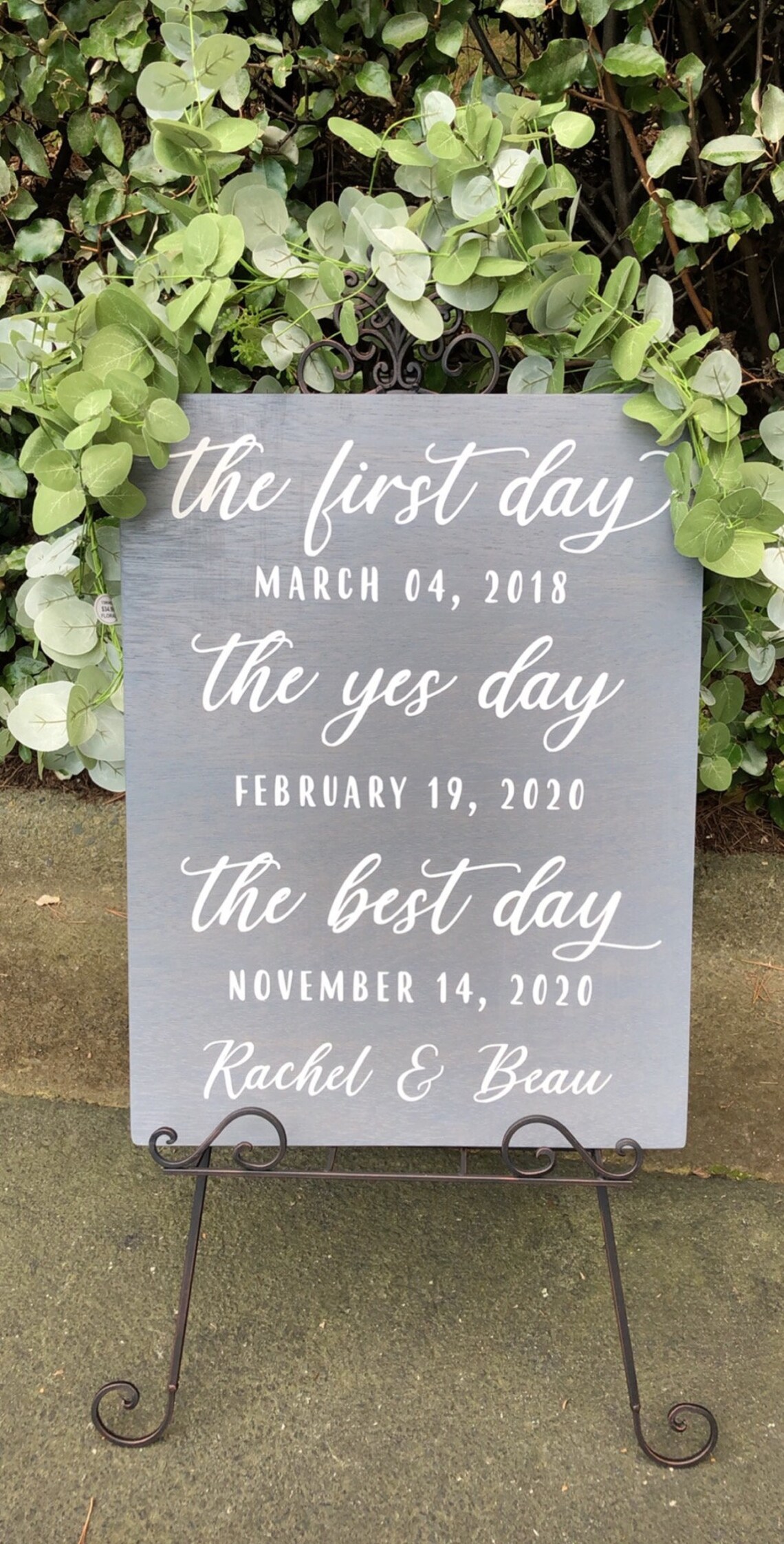 First Day Yes Day Best Day Wedding Sign | Etsy