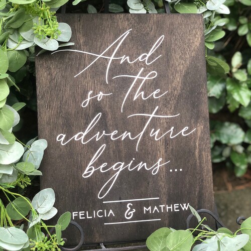 And so the Adventure Begins Wood Signs Home Decor - Etsy