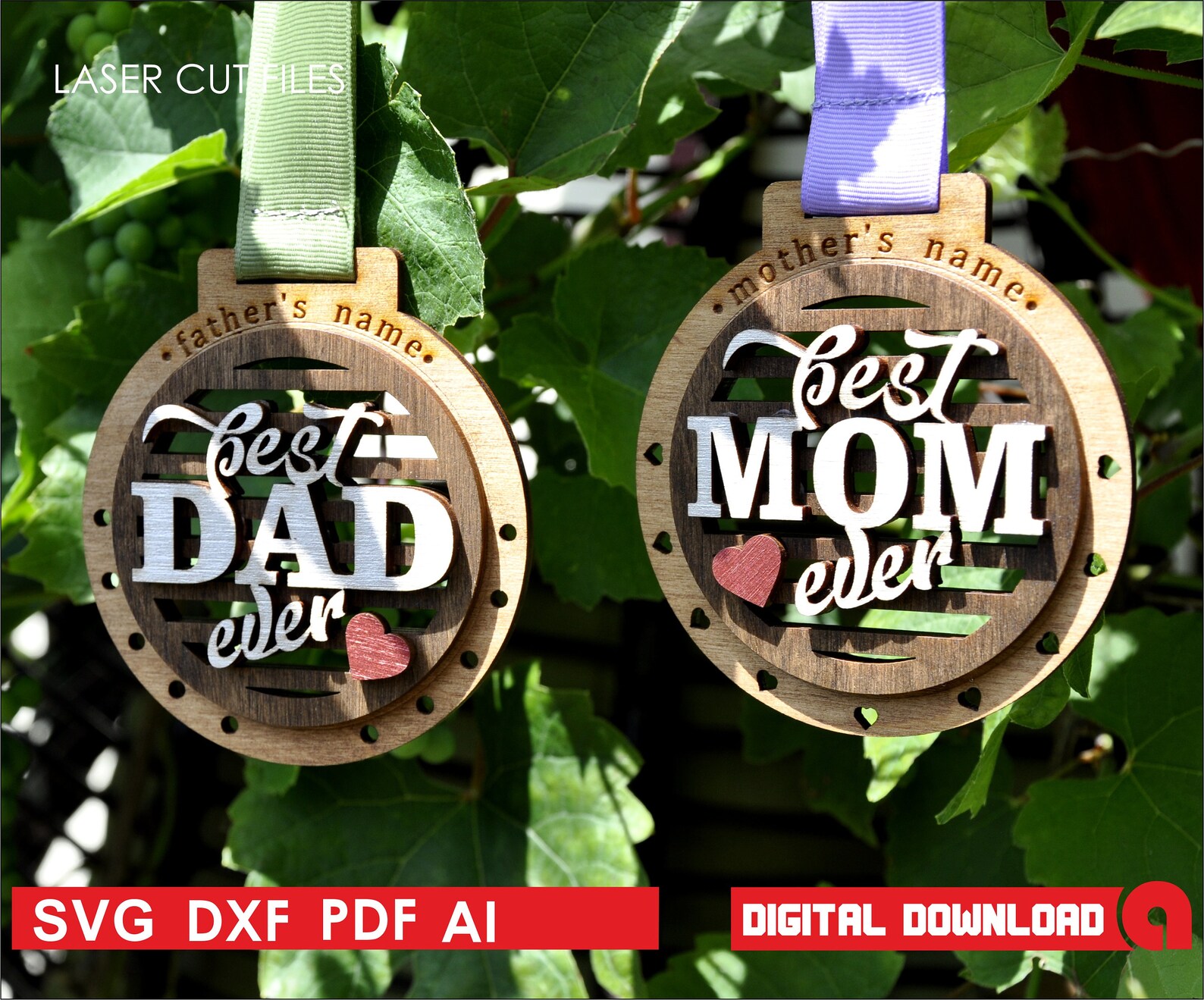 Mom Medal SVG Dad Medal Svg Mothers Day SVG Mommy Medal - Etsy