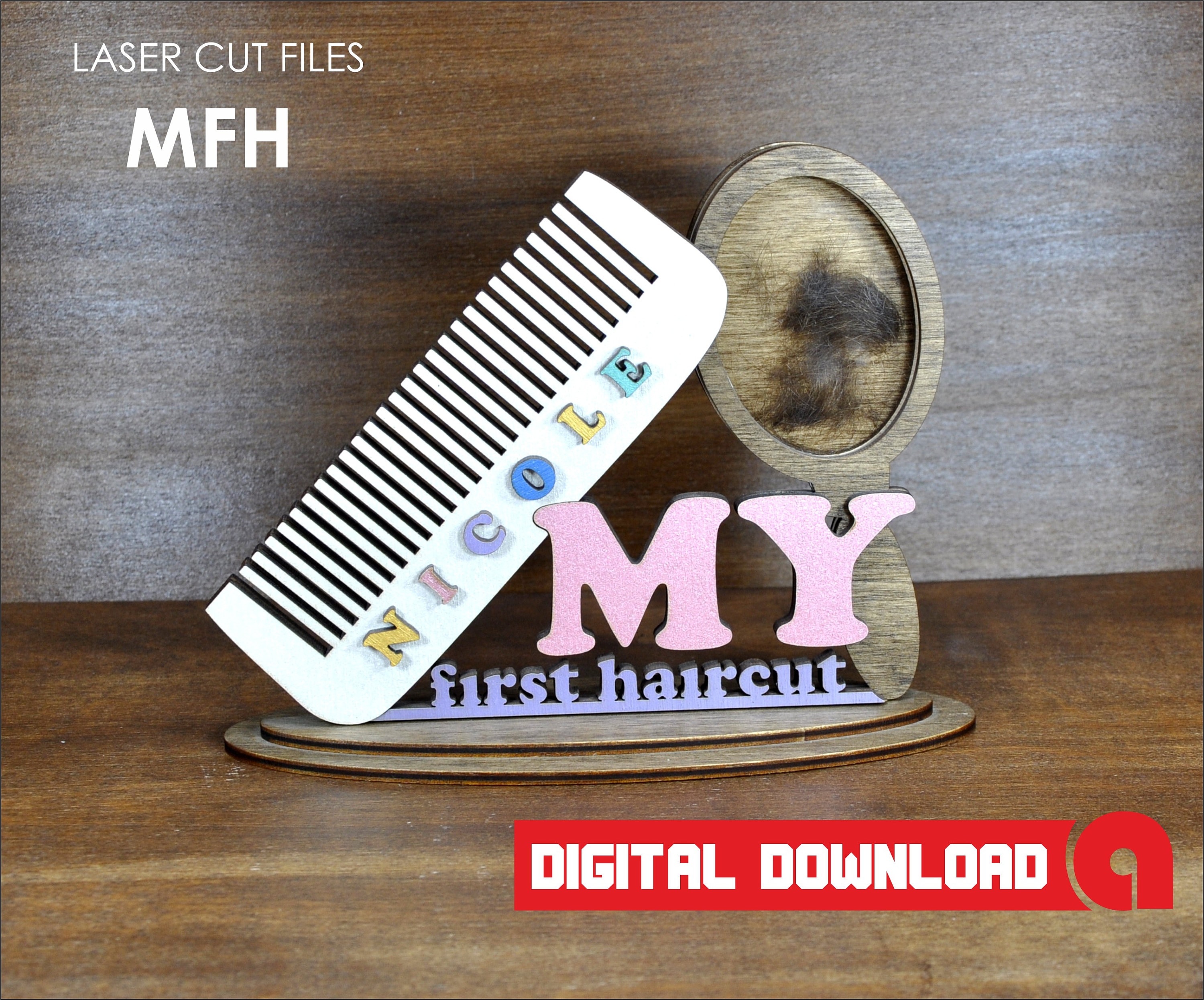 My First Haircut, Ai, SVG, PDF Cut File - Instant Download - No ...