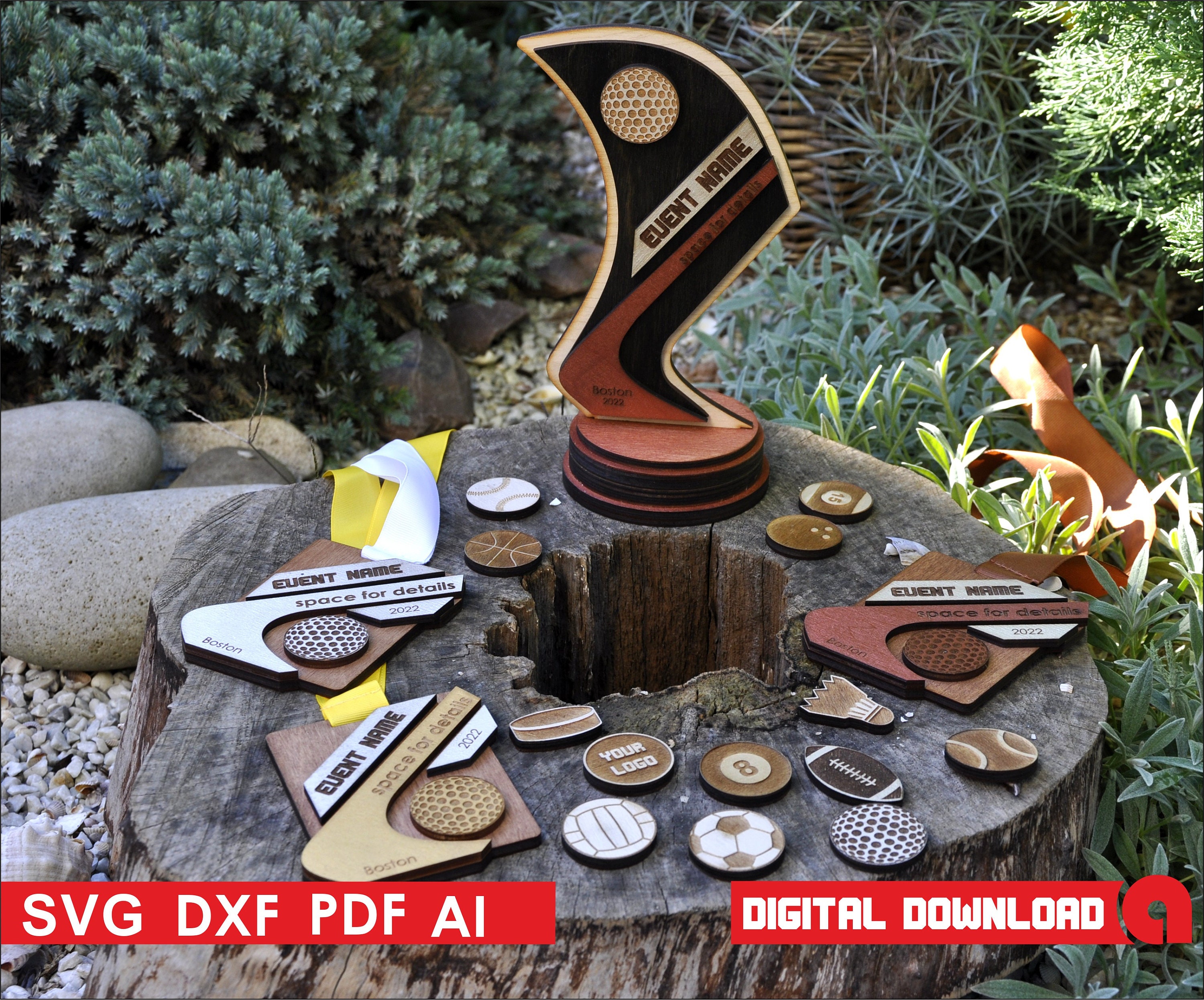 Awards Svg Laser Files, Glowforge Files, Trophy Files, SVG Personalized ...