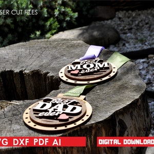 Mom Medal SVG, Dad Medal Svg, Mothers Day SVG, Mommy Medal Award Sign ...