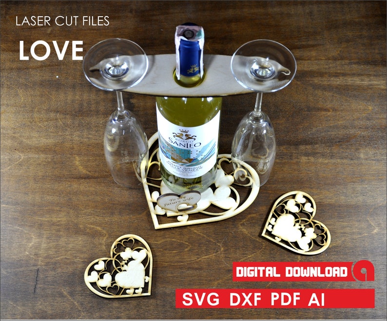 3 Wine Butler Laser Cut File. Ai SVG PDF Cut File Instant - Etsy Israel
