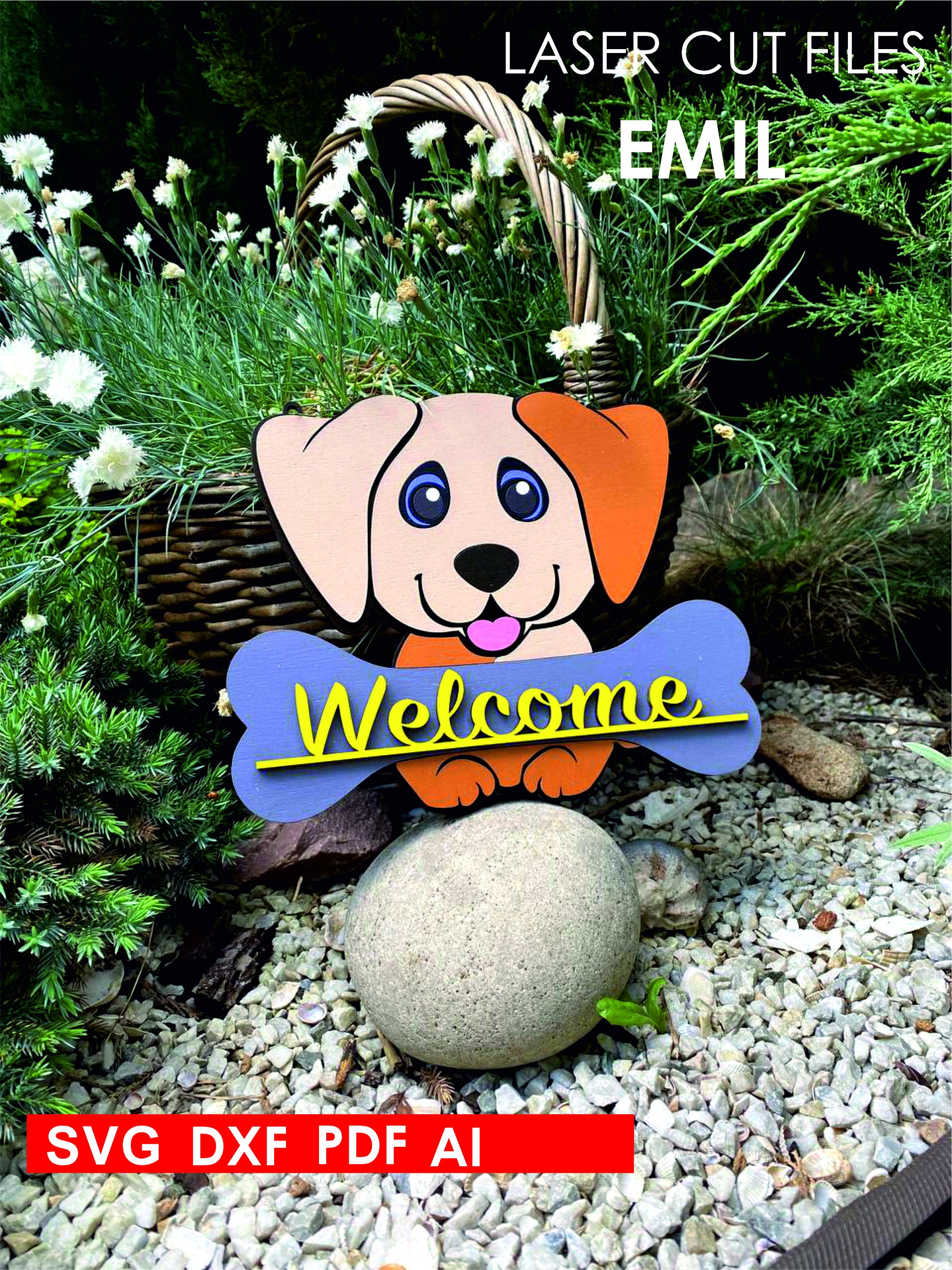 Dog Door Sign Instant Download Glowforge File Dog Gift Dog - Etsy