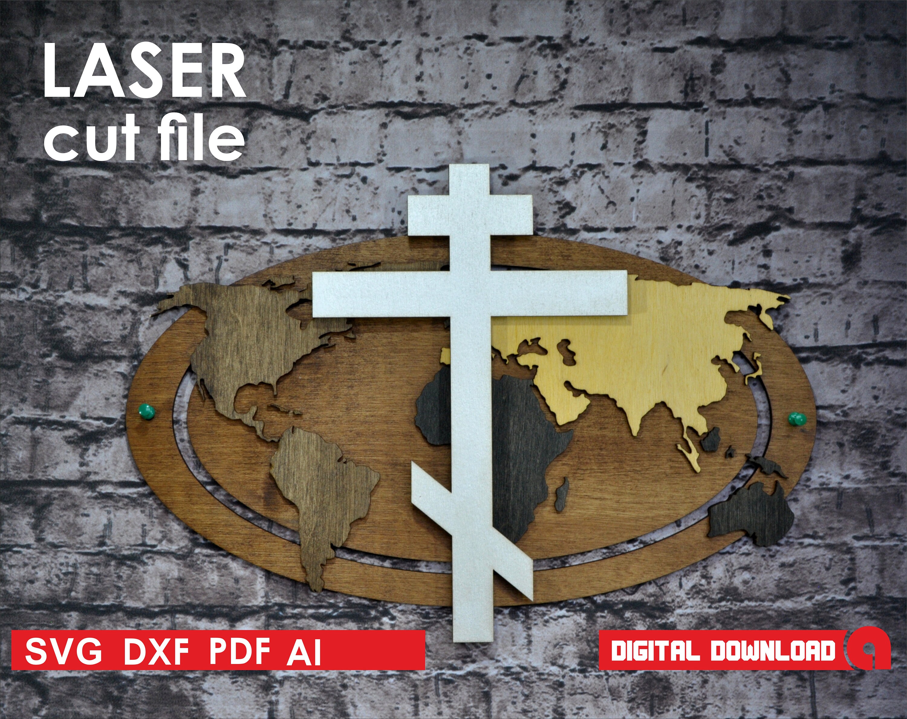 Cross Monogram - Digital Laser Cut, SVG, PDF, AI. Instant Download ...