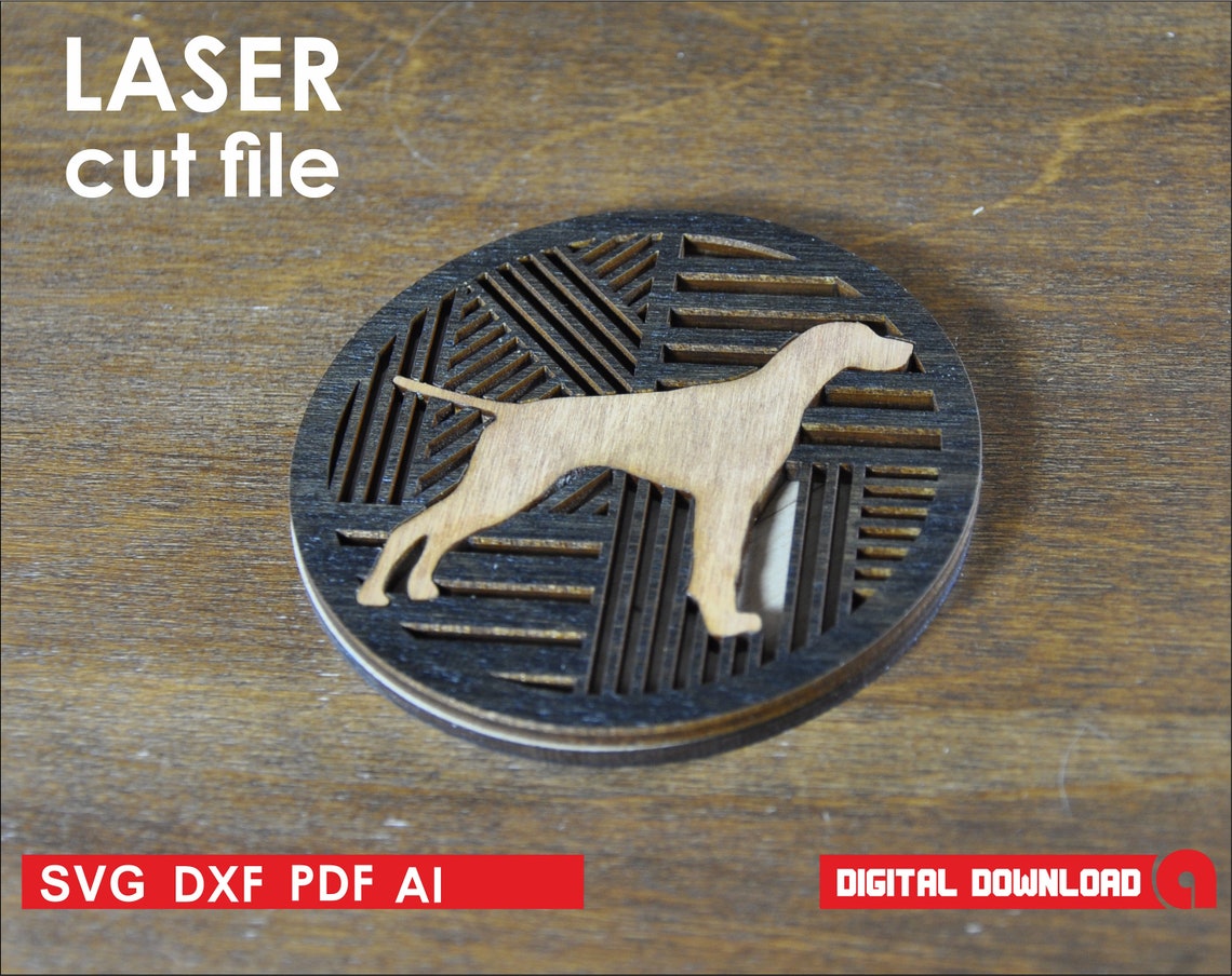 Laser Cut Coasters Dogs, Laser Cut Files, SVG, PDF, AI, Digital ...