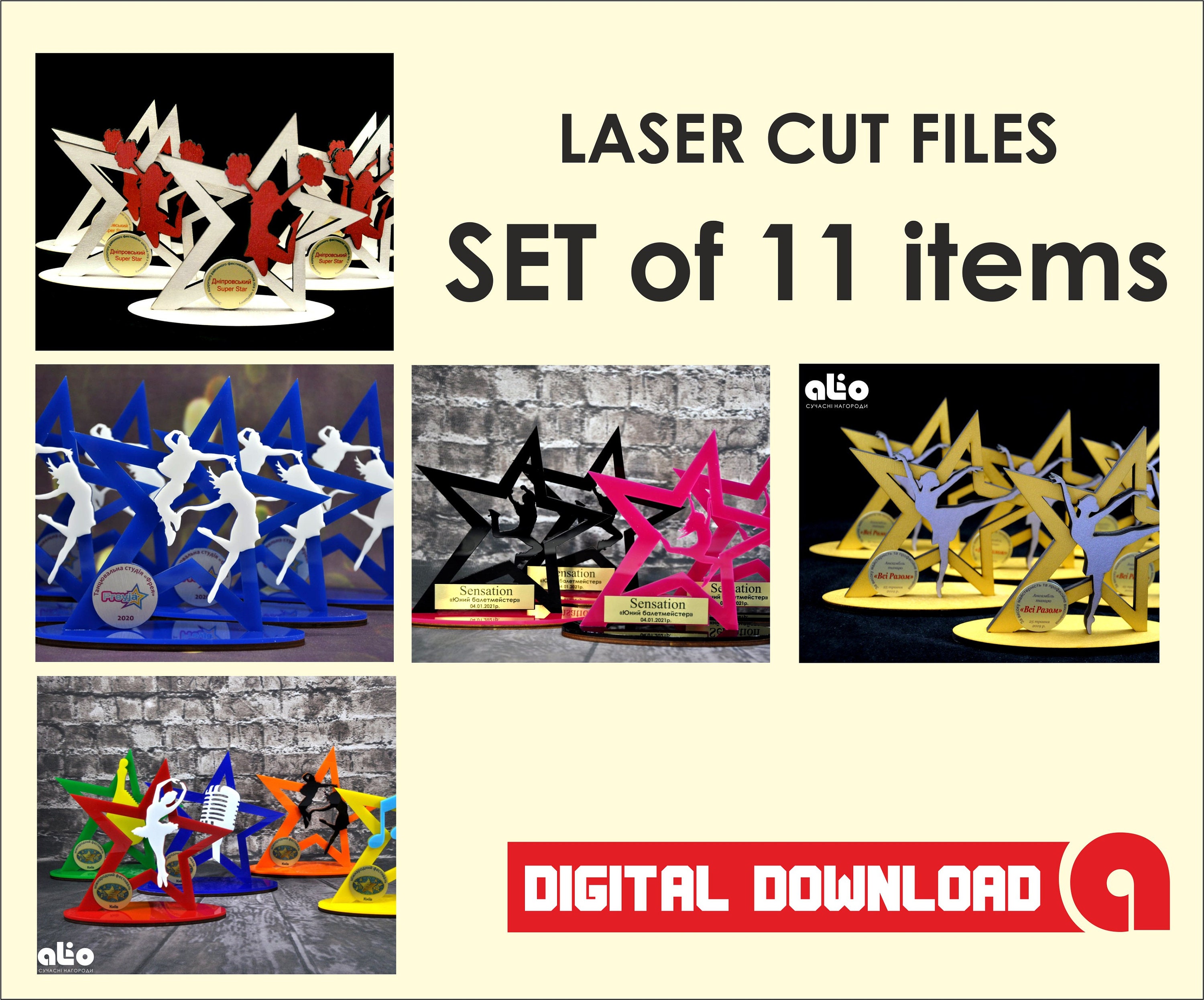 Stars Awards SVG, Awards Svg Laser Files, Glowforge Files, Star Gift ...