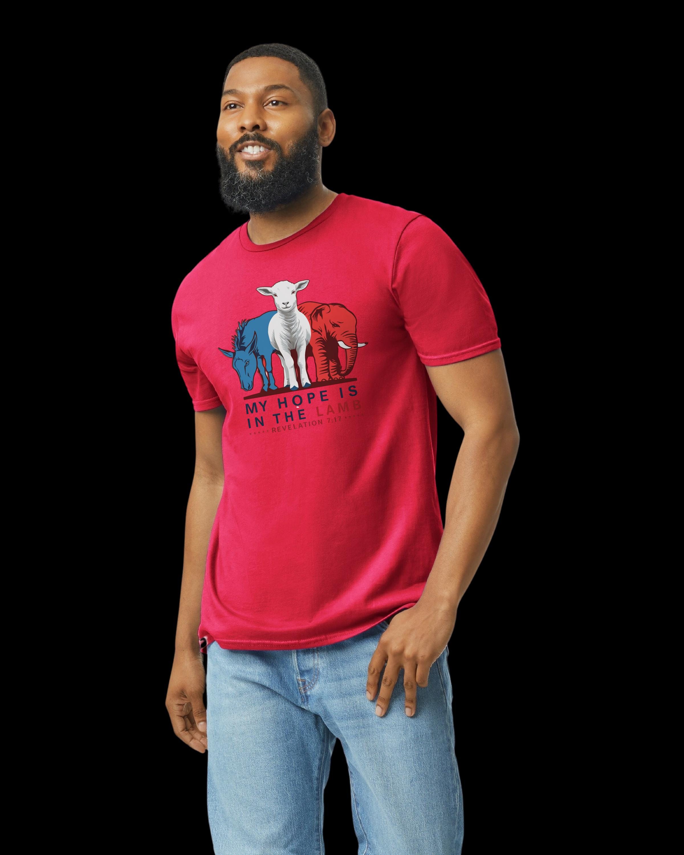 My Hope is in the Lamb JESUS, Christian Political Shirt, Red White and ...