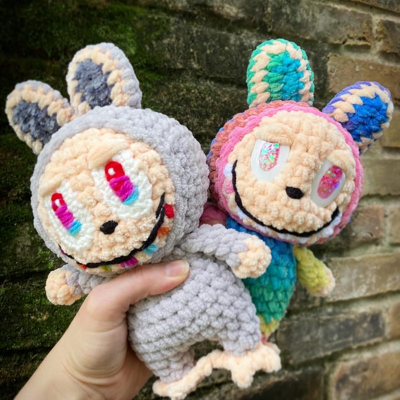 Labubu Dolls Rainbow Plushie - Etsy