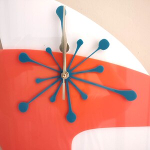Mid Century Modern Boomerang Wall Clock: Retro Starburst Acrylic Decor ...