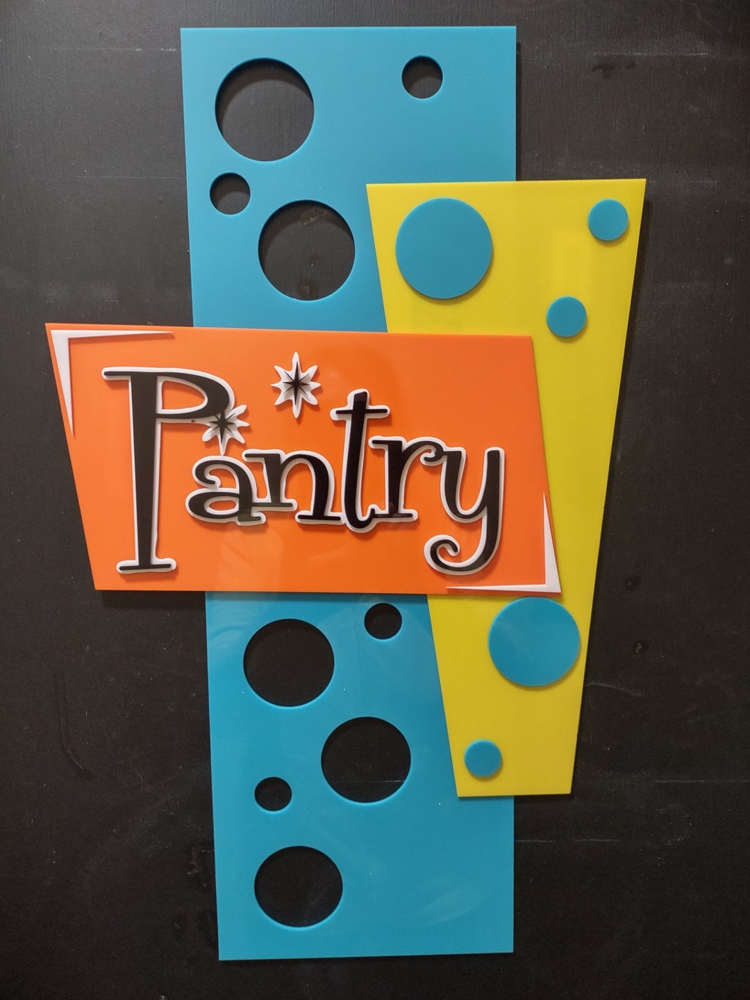 Mid-century Googie Acrylic Sign: Retro Atomic Age Wall Decor - Etsy