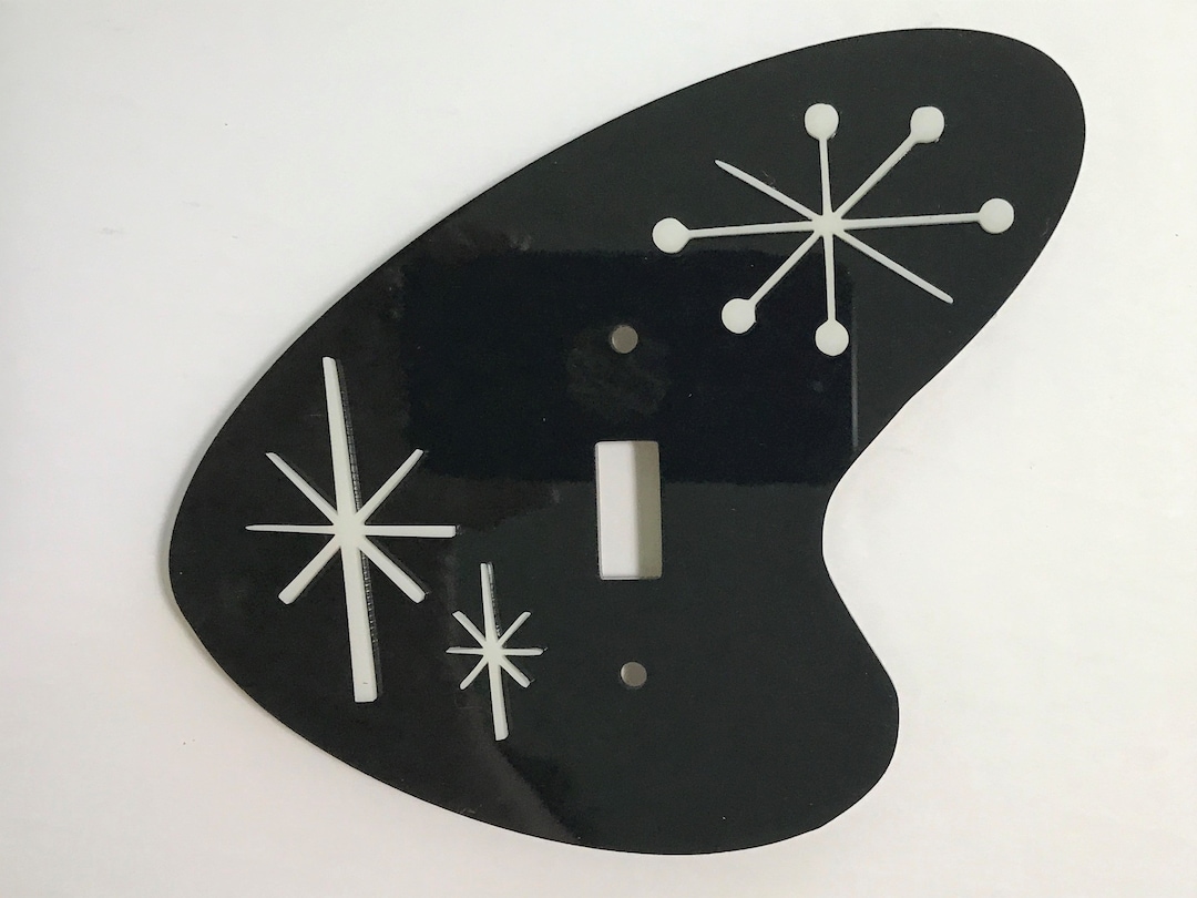 Mid Century Modern Acrylic Light Switch Cover: Boomerang Starlight ...