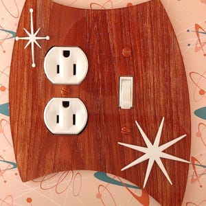 Mid Century Modern 'mad-4-mod' Shaped Light Switch/outlet Cover Plates ...