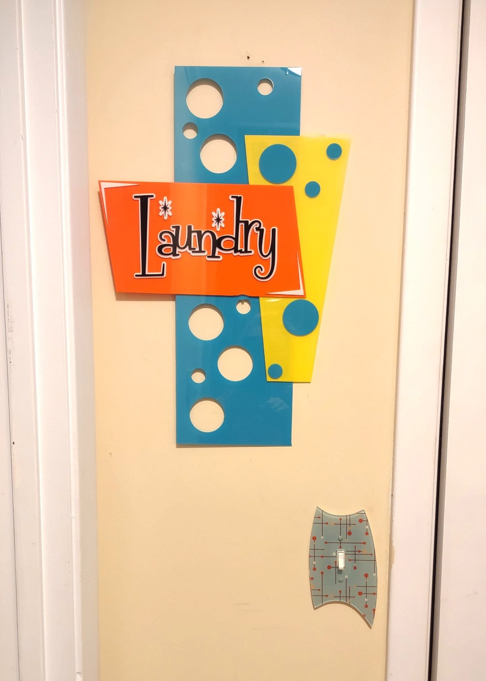 Mid-century Googie Acrylic Sign: Retro Atomic Age Wall Decor - Etsy