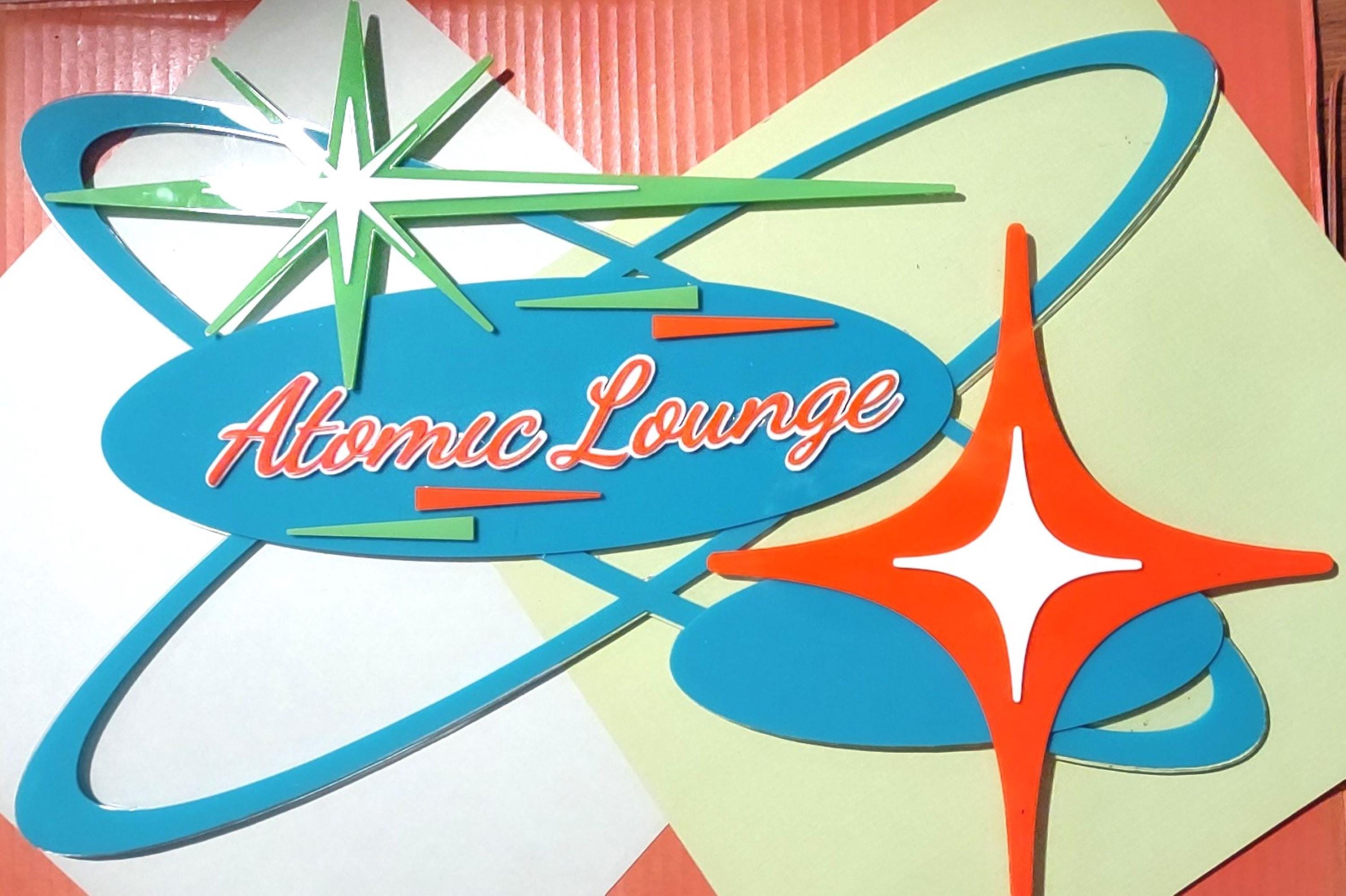 Personalized Mid Century Modern Atomic Sign: Layered Acrylic Retro Wall ...