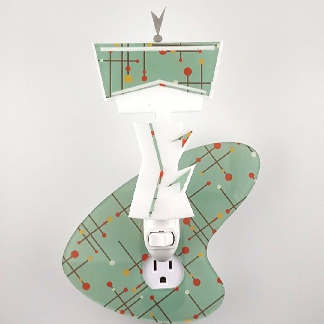 Mid Century Modern Inspired retro Lamp Night Light, Complete With ...