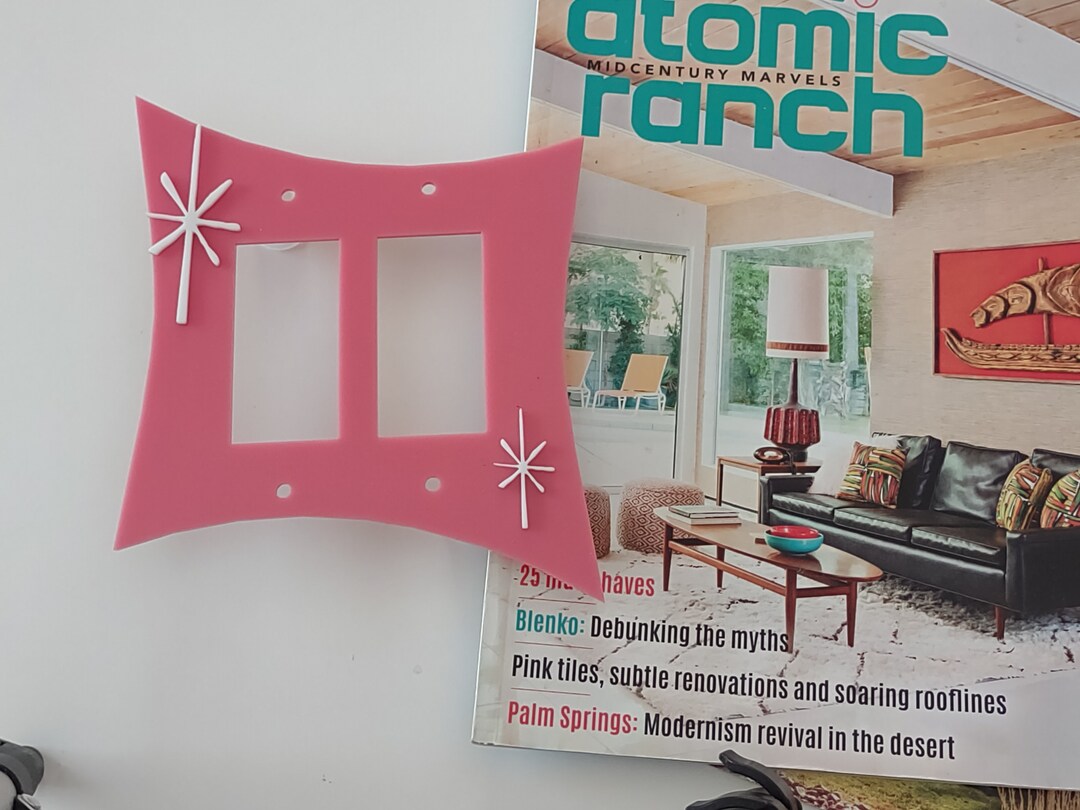 Mid Century Modern Starlight Light Switch Cover: Layered Acrylic Retro ...