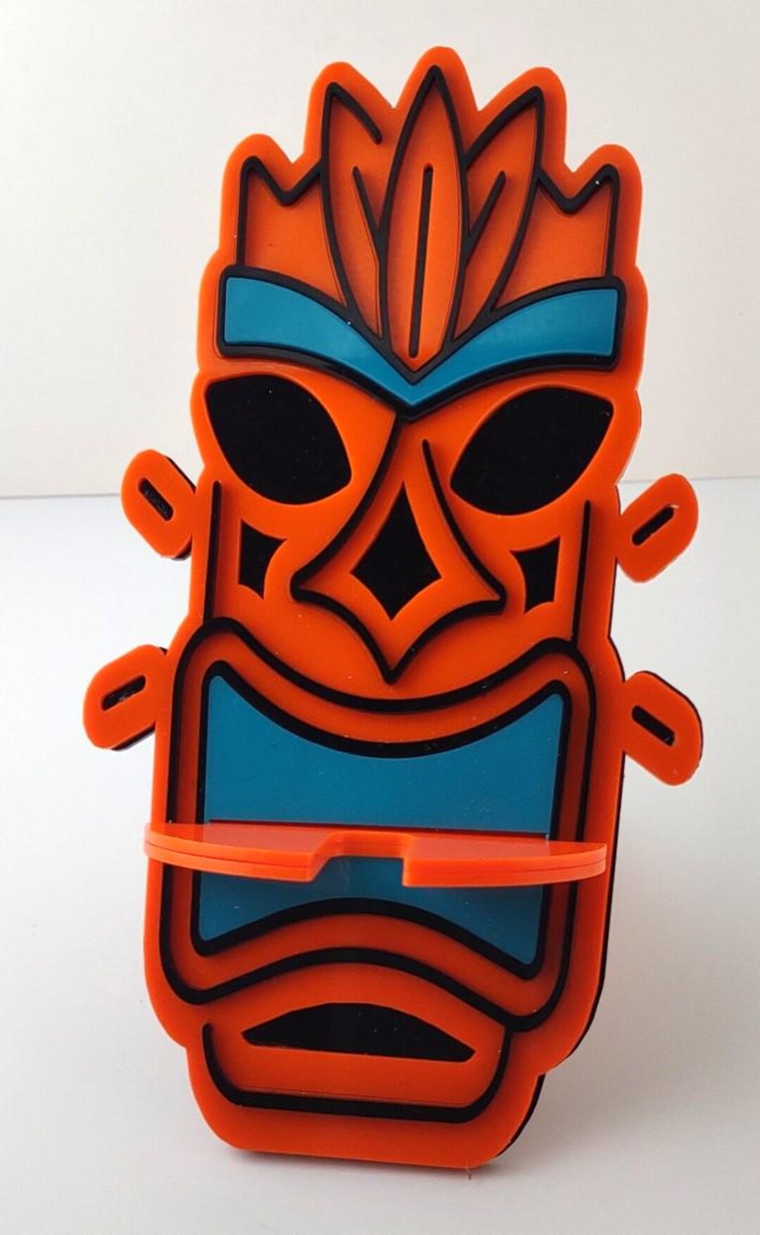 Acrylic Tiki Mask Phone Stand: Mid Century Modern Desk Accessory - Etsy