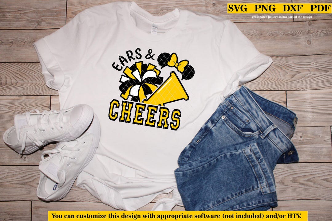 Ears & Cheers, Svg-png-pdf-dxf, DIY Cheerleading, Tshirt, Team ...