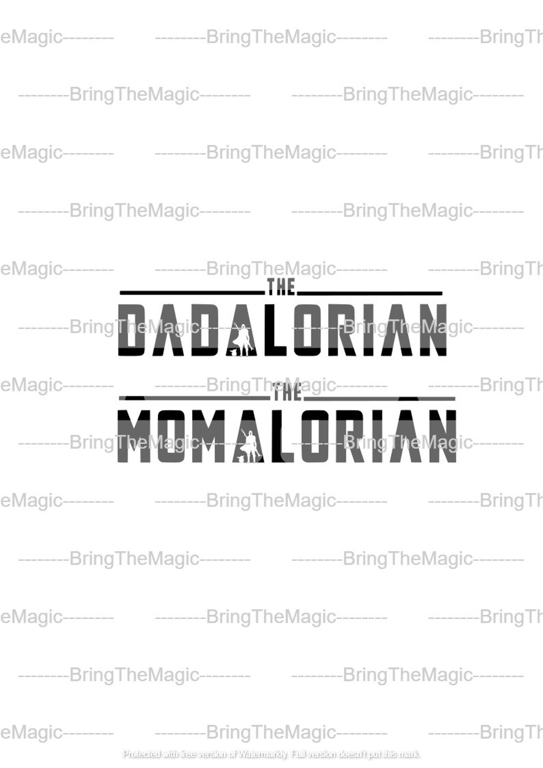 Dadalorian Momalorian SVG PNG Tshirt Design Bundle of 2 - Etsy