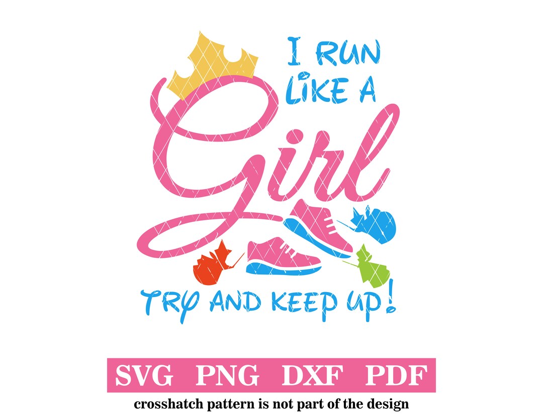 I Run Like A Girl, Aurora, Svg-png-pdf-dxf - Etsy