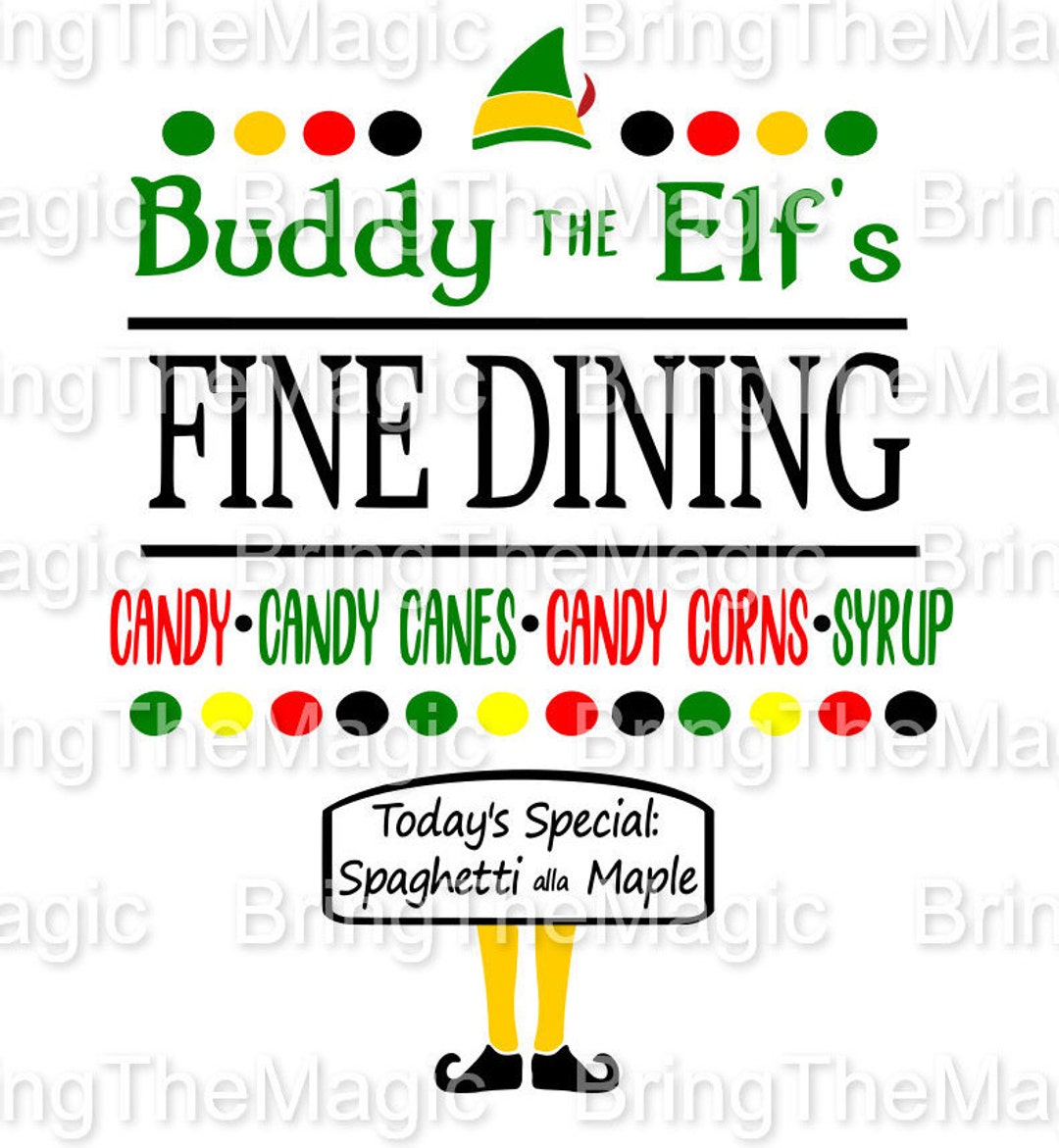 Elf Fine Dining SVG Diseño Signos Camisetas Ropa familiar - Etsy España