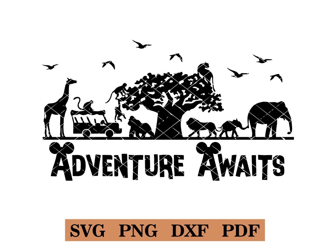 Adventure Awaits, Safari DIY Tshirt Design, Svg-png-pdf-dxf - Etsy