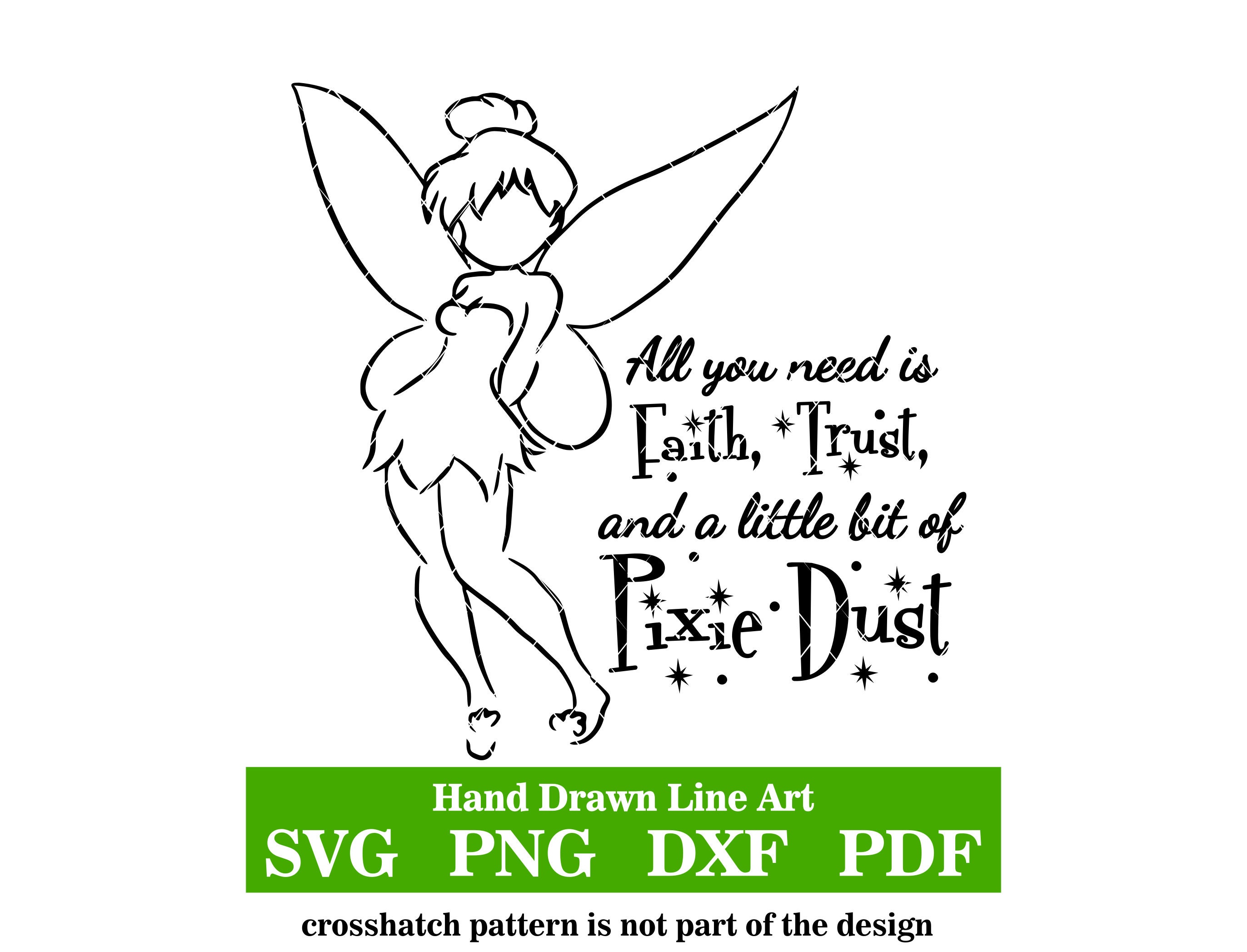 Faith Trust Hand Drawn Line Art Svg-png-pdf-dxf - Etsy