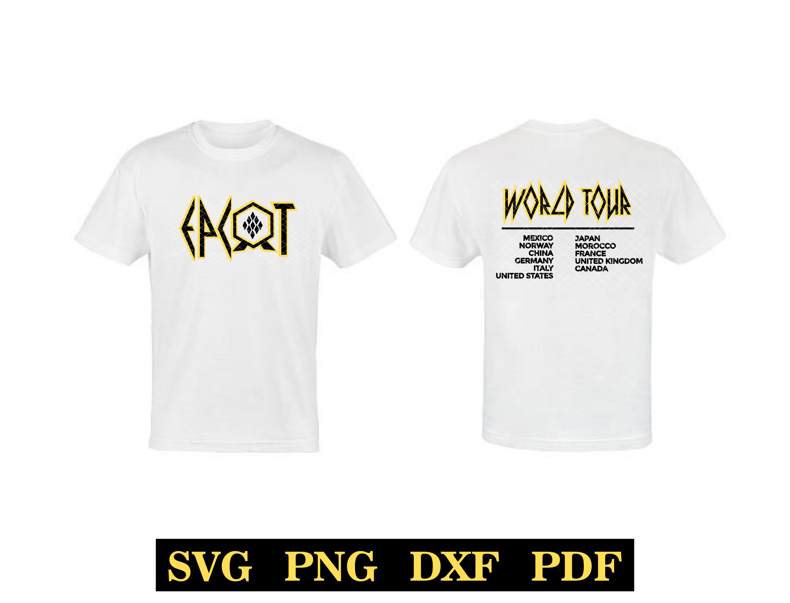World Tour Band Tshirt DIY Design, Svg-png-pdf-dxf - Etsy