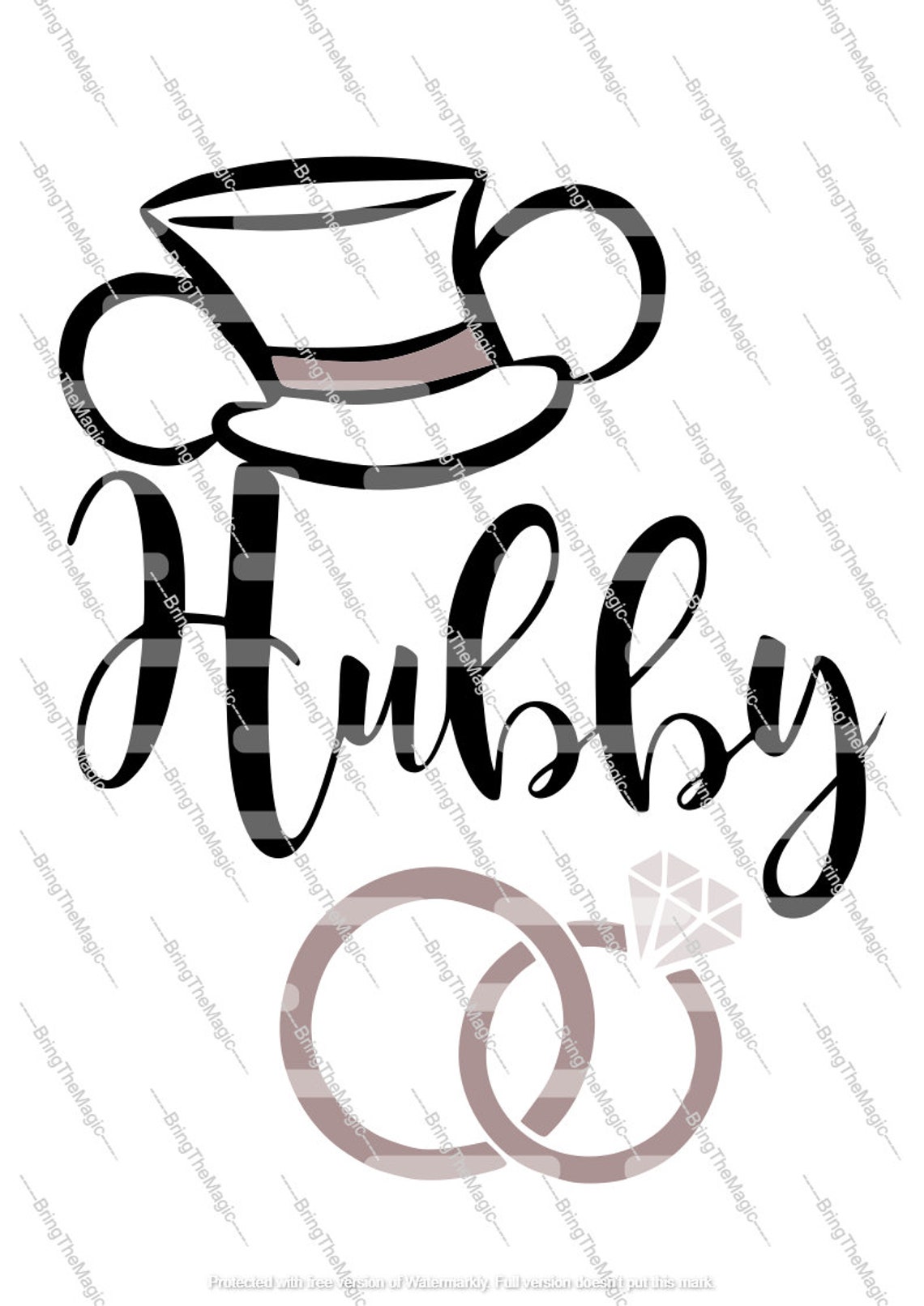 Disney Couple Bride Groom SVG Disney Honeymoon Just | Etsy